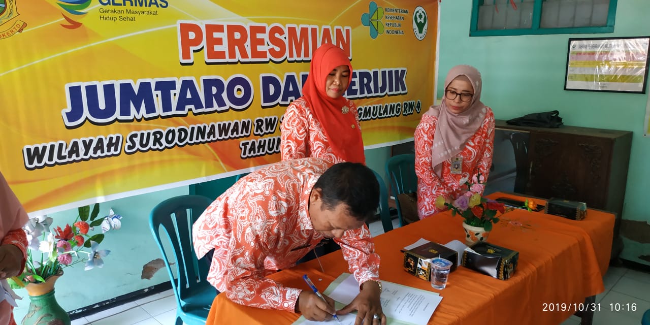 Gema Media | JUMTARO DAN GERIJIK RESMI DIMULAI DI KELURAHAN SURODINAWAN