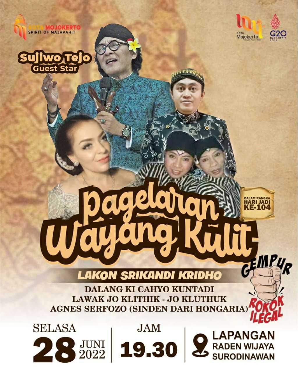 Gema Media | Wayangan Spesial Hari Jadi ke-104 Kota Mojokerto, Pemkot ...